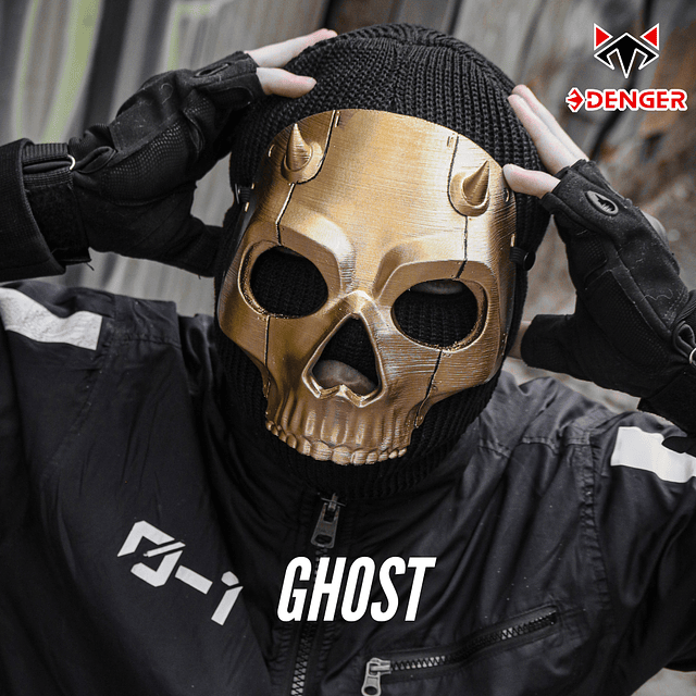 Máscara 3D Ghost Gold Edition - COD MW2