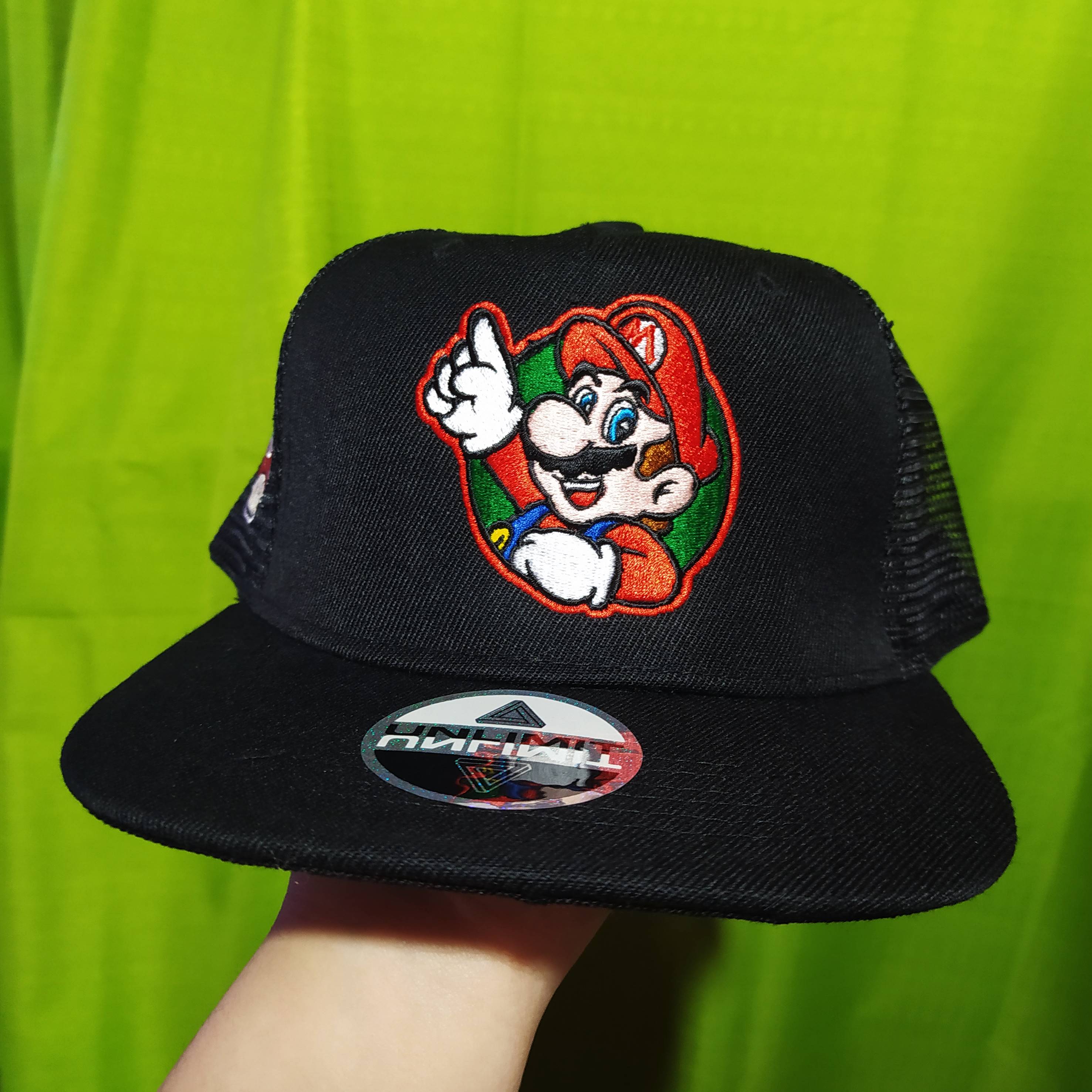 Gorro Mario (con malla) con dos bordados