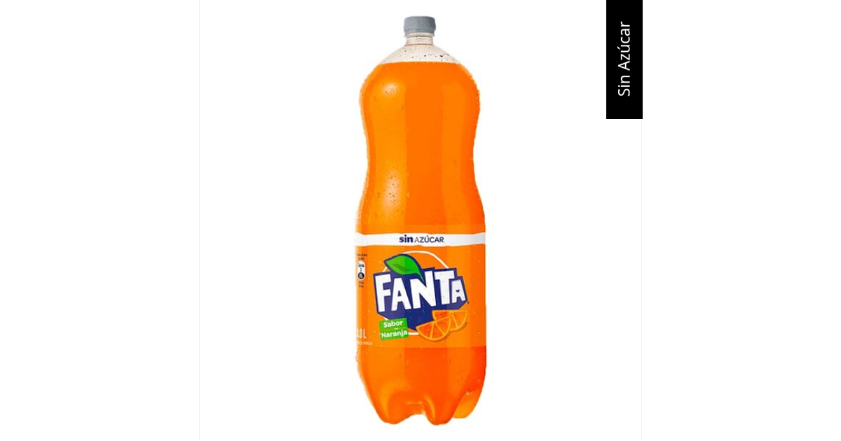 Bebida Fanta Zero botella de 3 litros