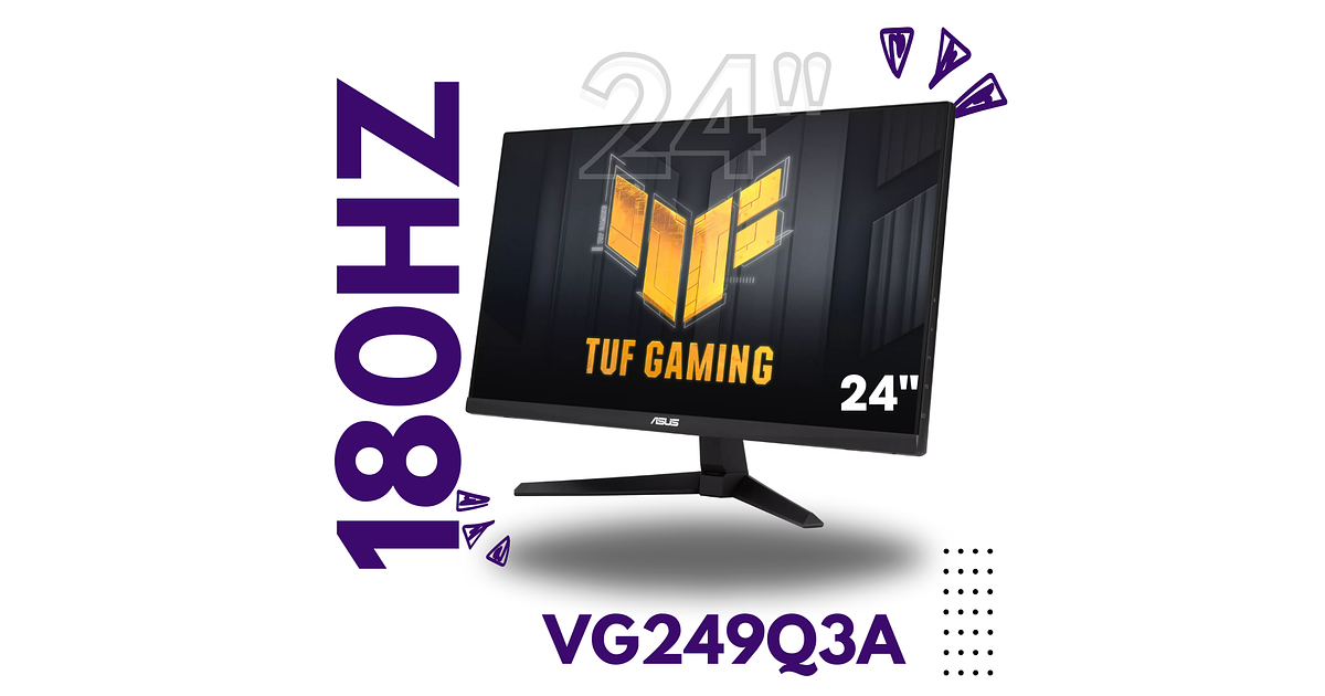 Monitor Asus TUF Gaming VG249Q3A 24, Full HD, 180 Hz, IPS