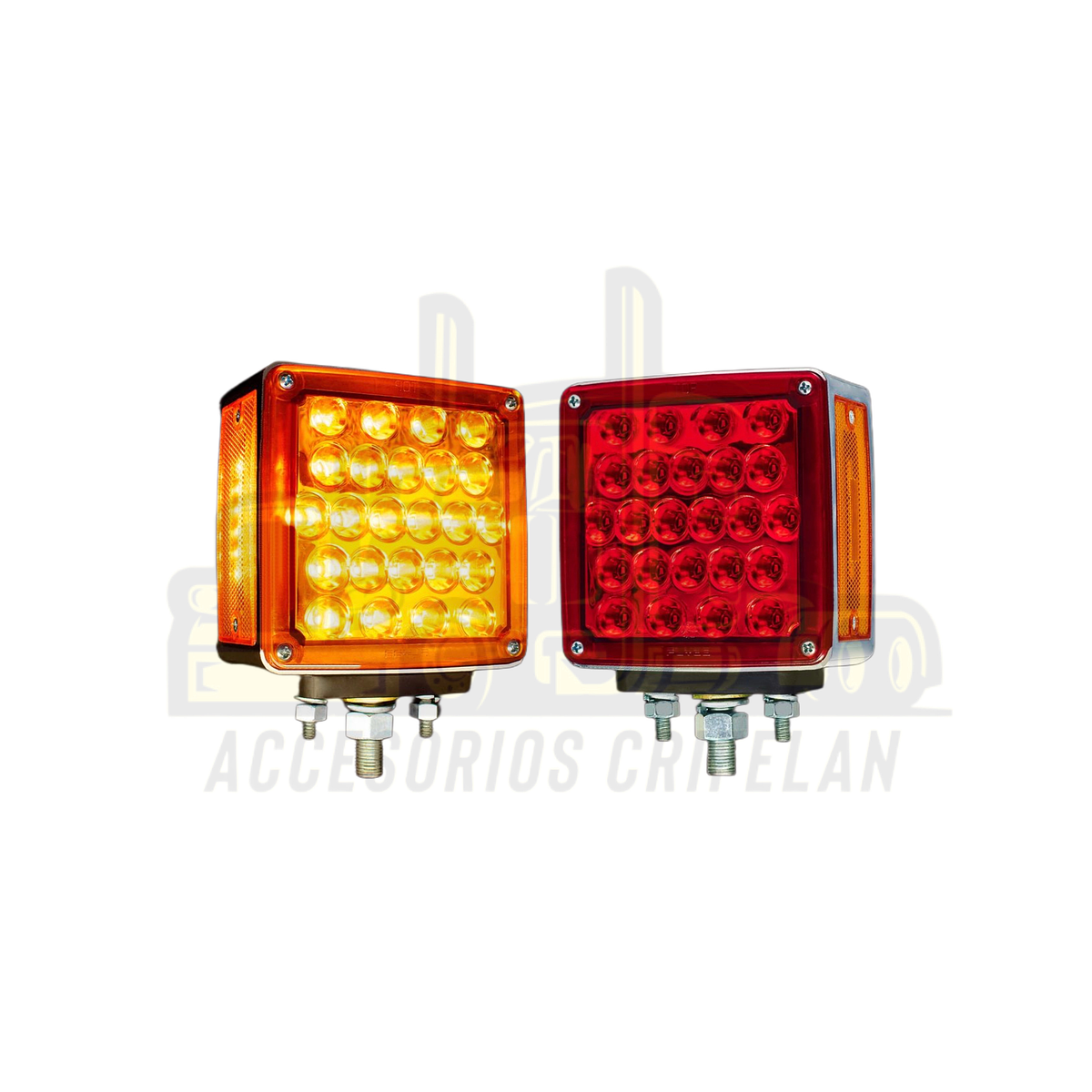 Foco Cuadrado Semaforo Led Grande 12v/24v, COD.2015A
