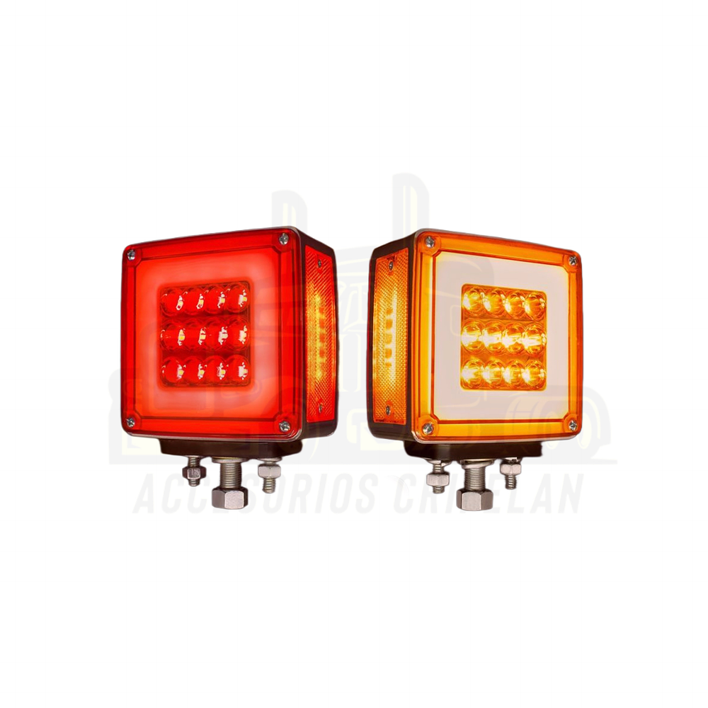 Foco Cuadrado Semaforo Halo Led Grande 12v/24v, COD.2040HA