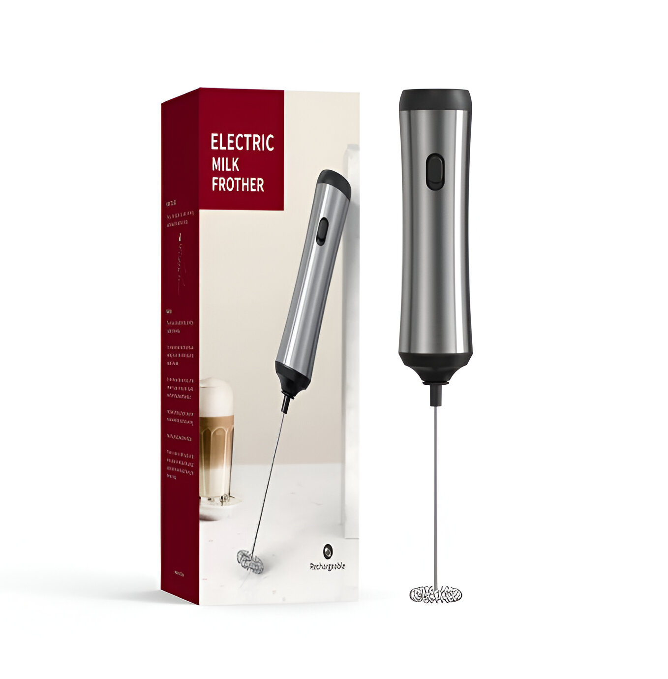 Mini Batidor Espumador Leche Cafe Recargable