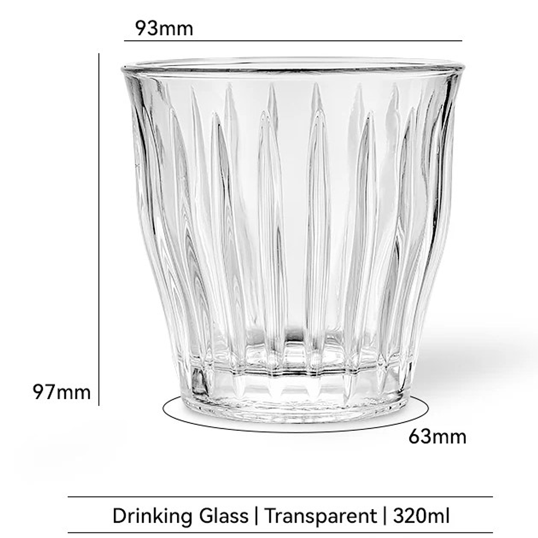 Taza Vaso de Vidrio 320ml Cafe Latte Americano