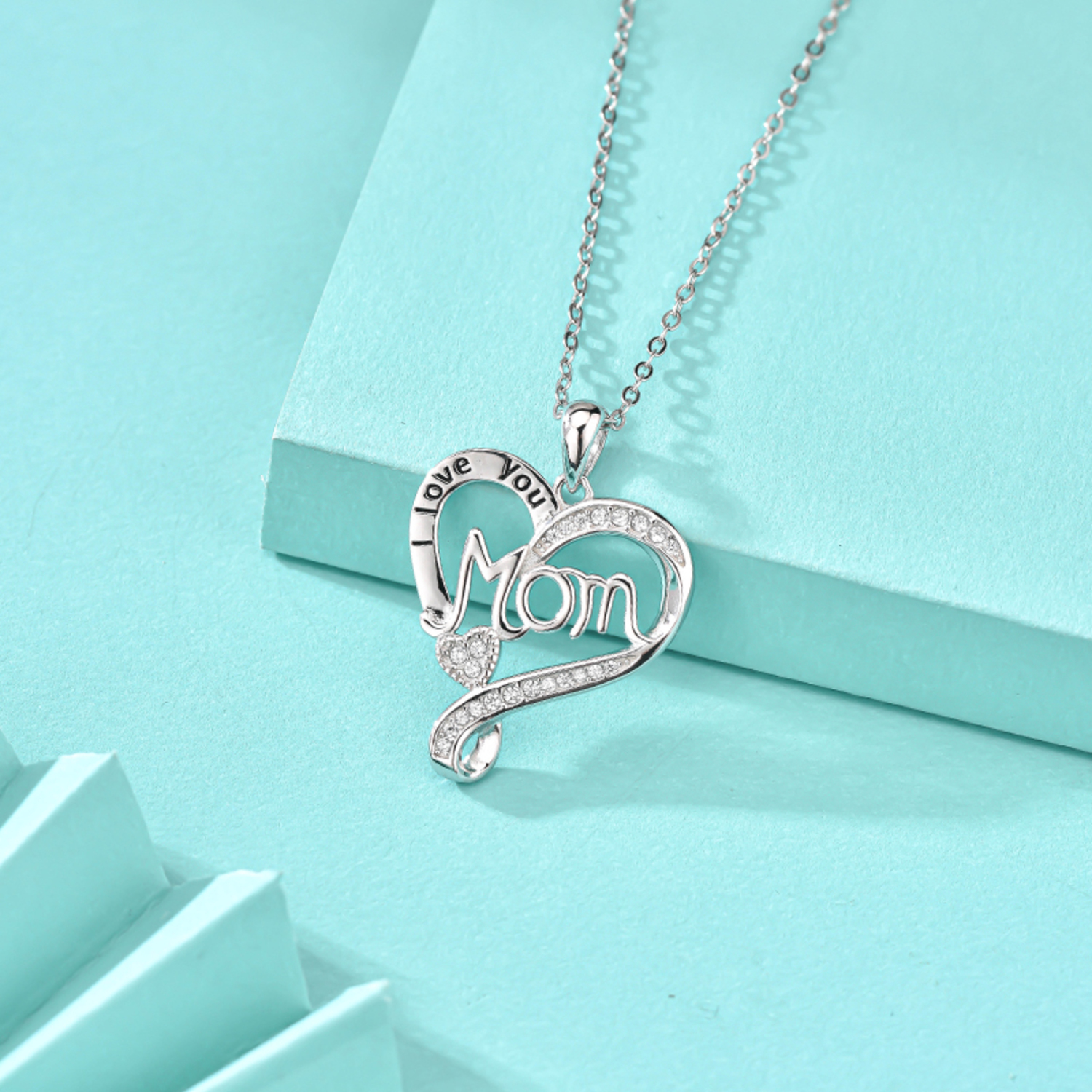 Collar corazón I love You Mom TE AMO MAMA
