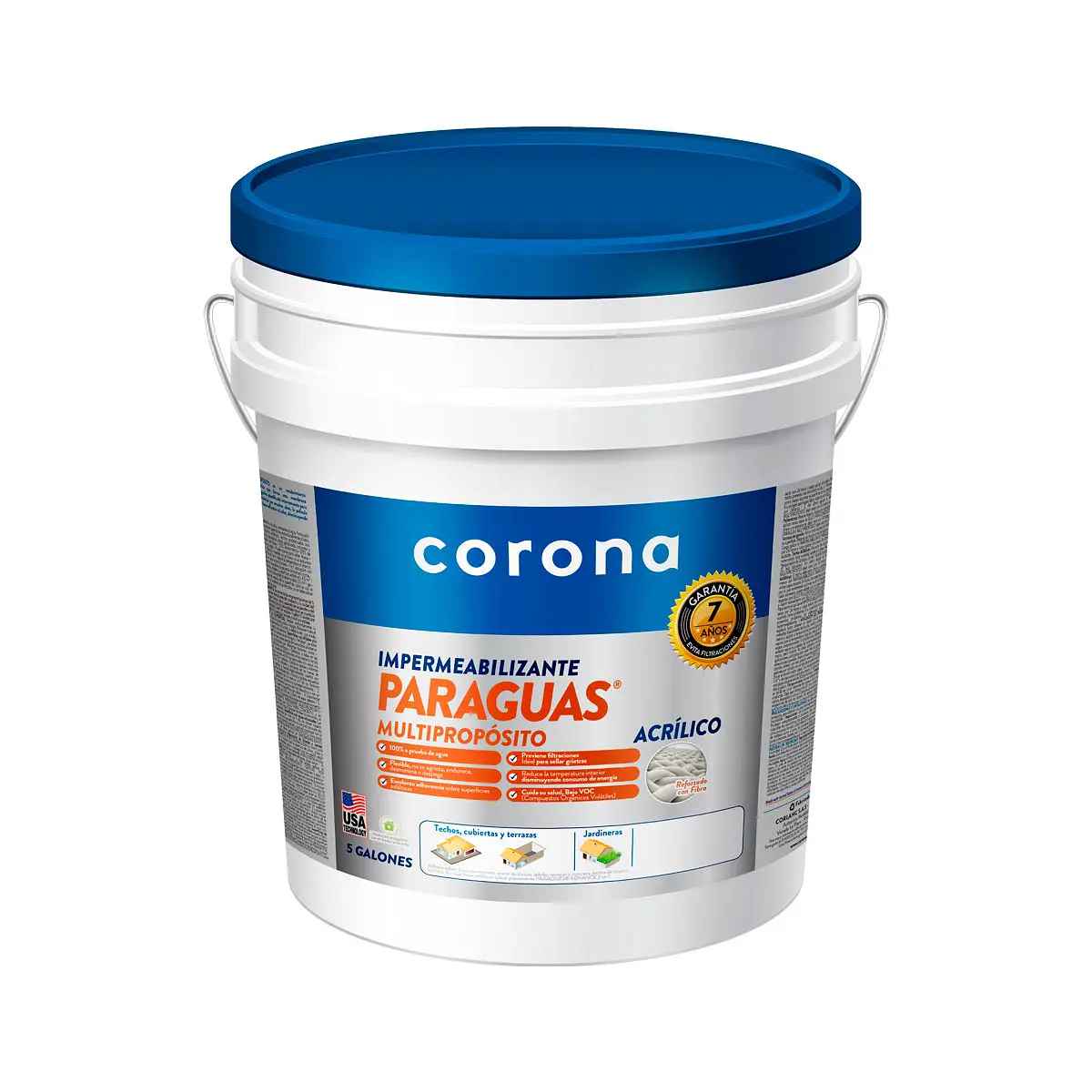 Paraguas Multiproposito Blanco Cuñete Corona