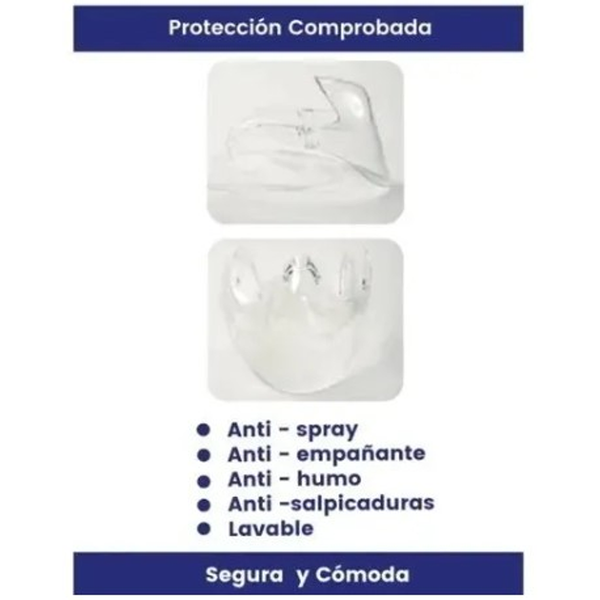 Tapaboca Nueva Generación Plástico Transparente