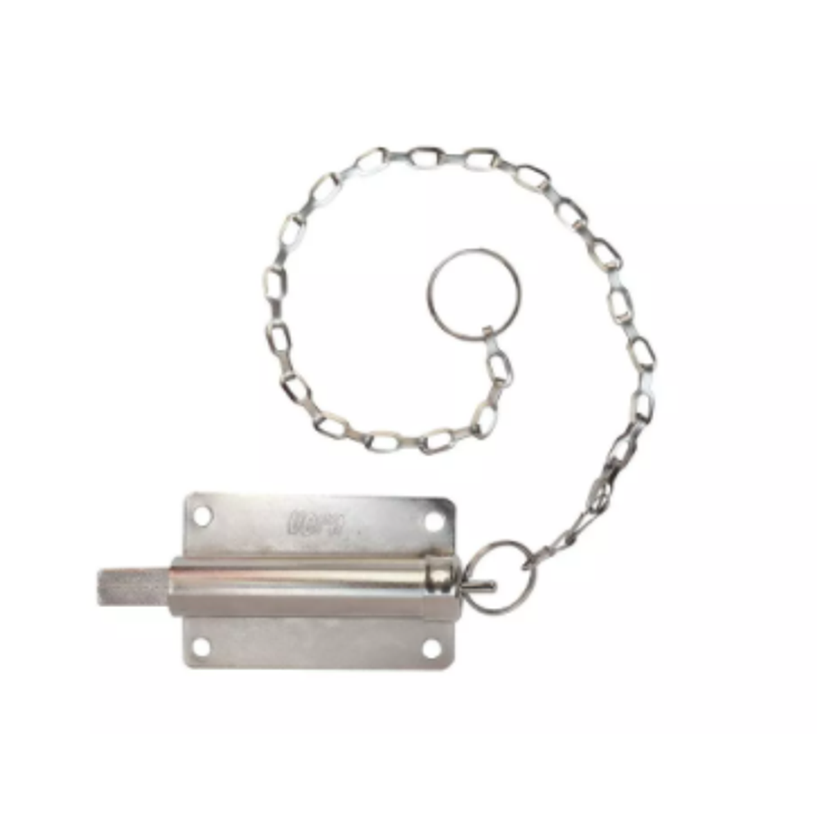 Picaporte Cadena Niquelado 4Pulgadas