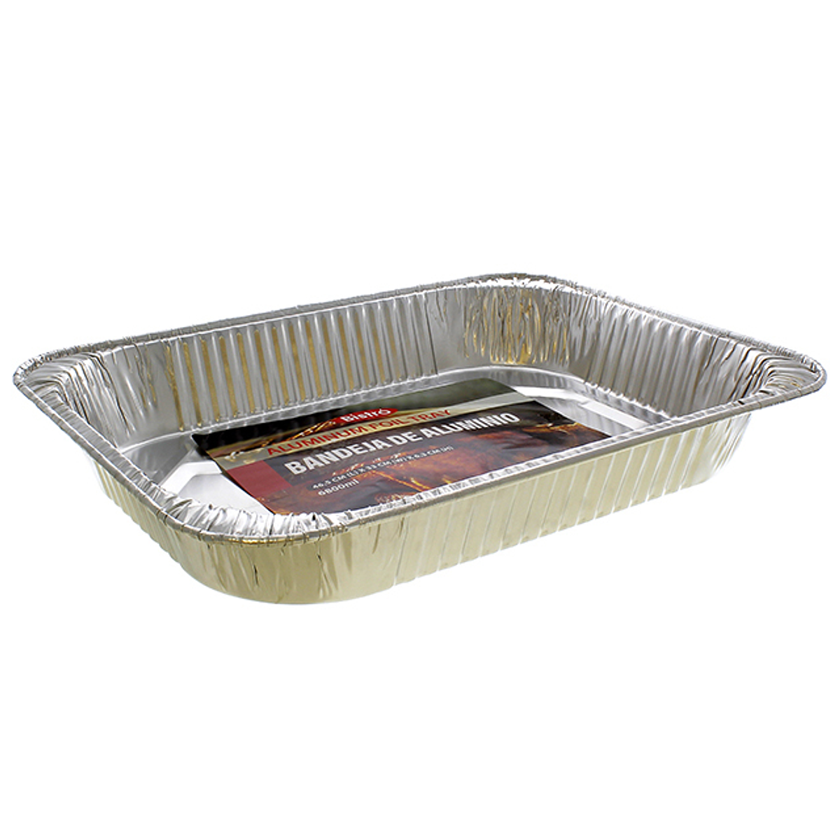 Bandeja De Aluminio Para Hornear 46.5 Cm X 33 Cm X 6.3 Cm