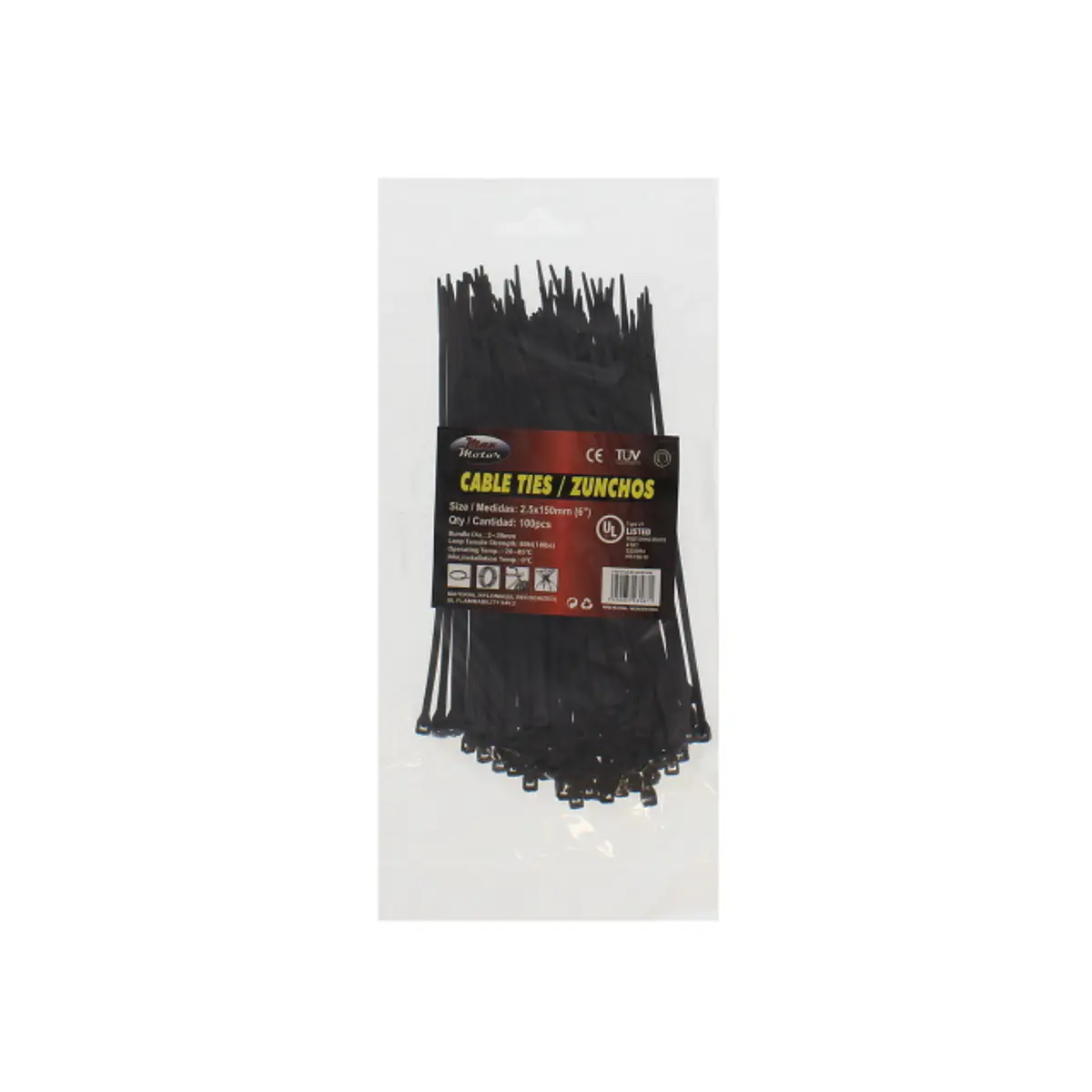 Zunchos En Set 100 Piezas 6 Pulg 2.5 X 150 Mm