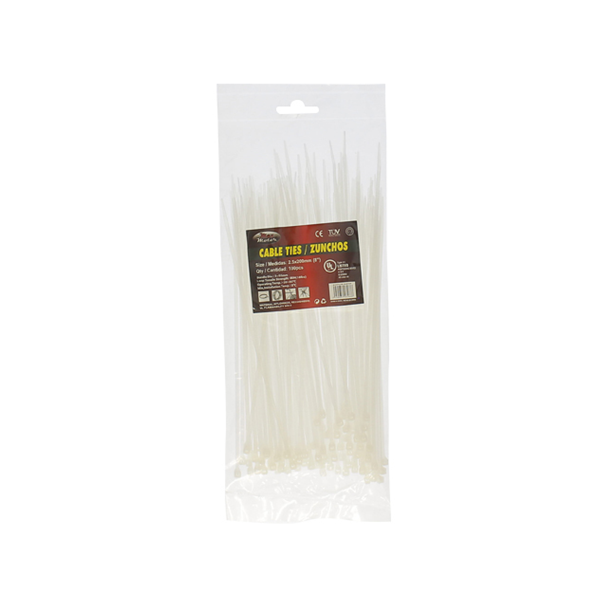 Zunchos En Set 100 Piezas 8 Pulg 2.5 X 200 Mm