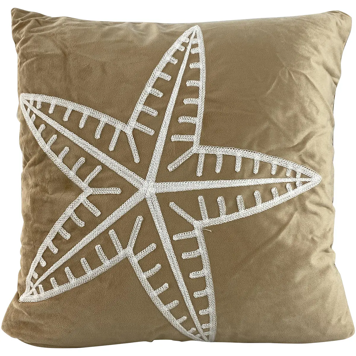 Cojín Beige Estampado Estrella De Mar 45 X 45 Cm