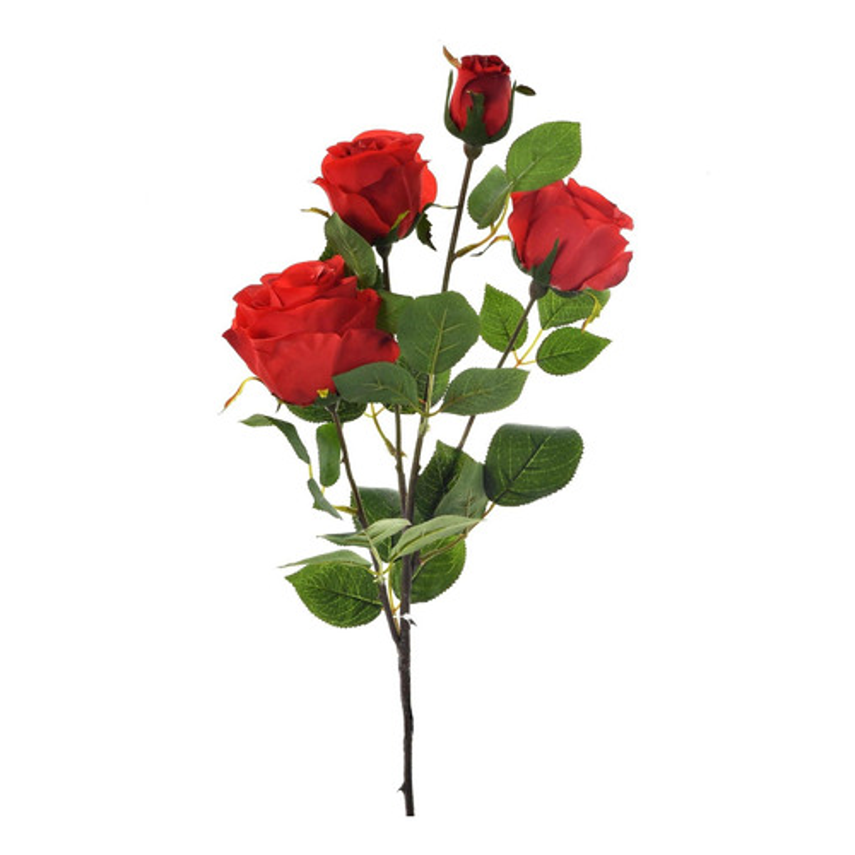 Flor Artificial Rosa Roja De 78 Cm