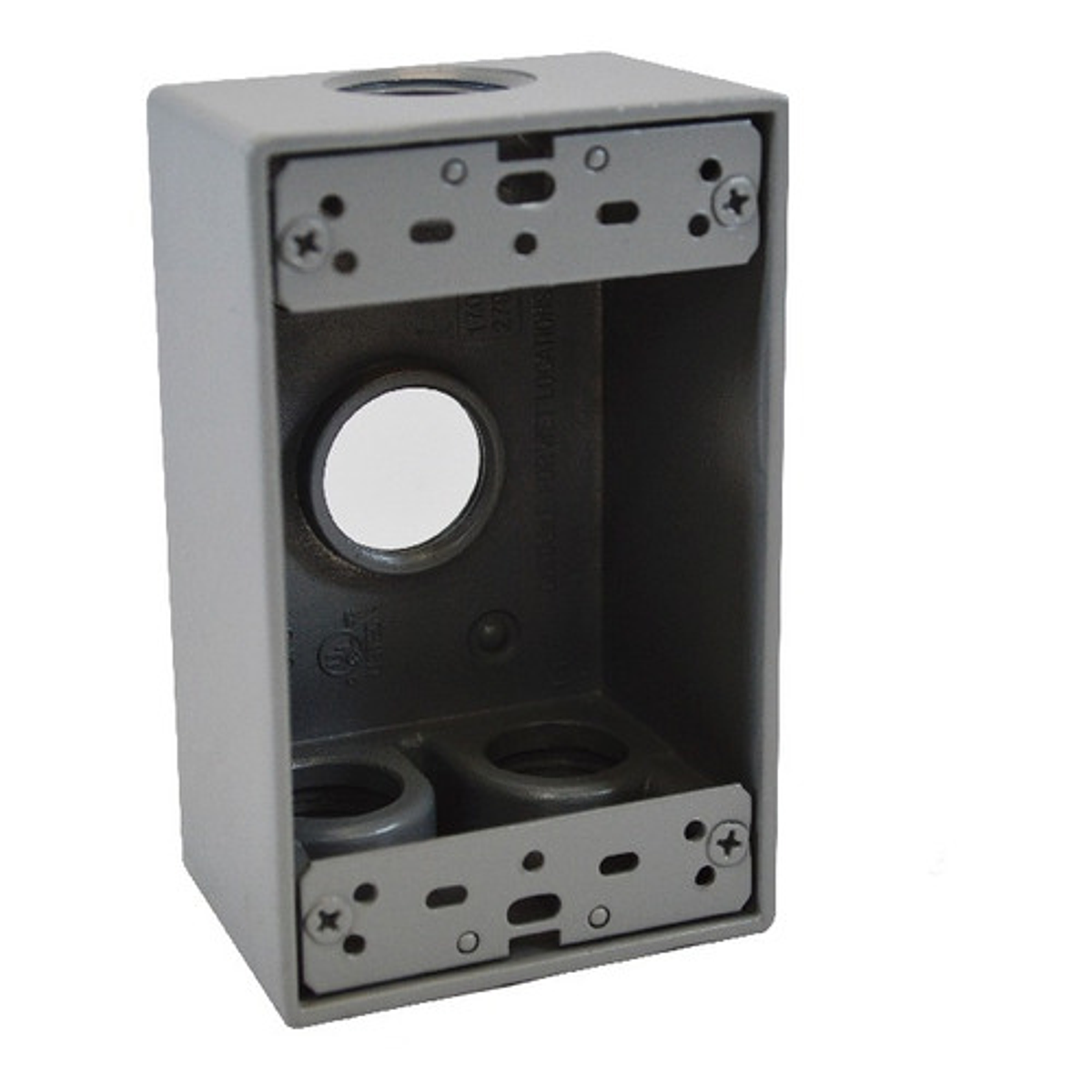 Caja Metálica Emt De 2 X 4 Con 2 Salidas De 1/2