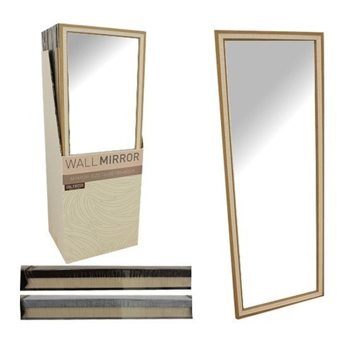 Espejo Para Pared De 30 X 90 Cm Marco Doble