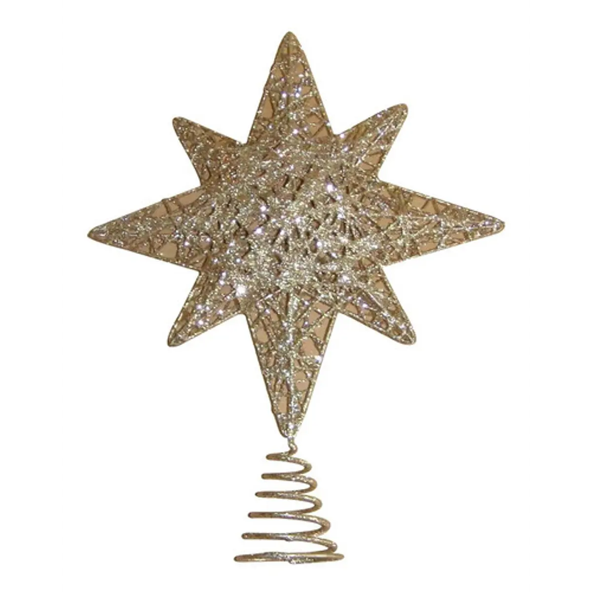 Estrella Navideña Escarcha Dorada