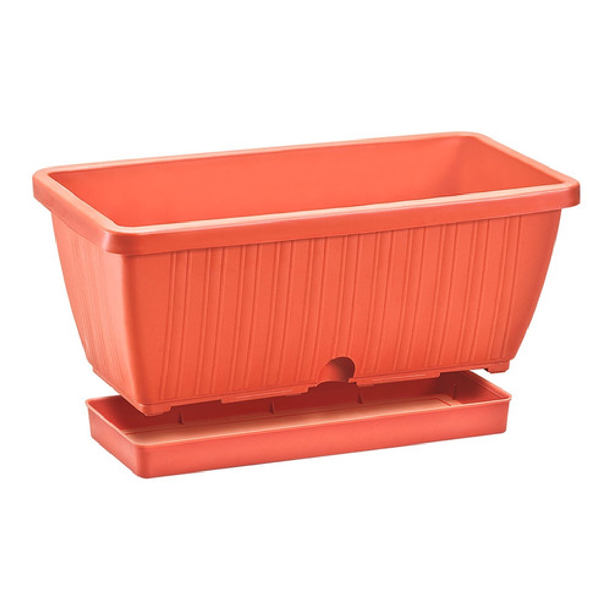 Matera Rectangular Terracota Con Plato De 40 Cm