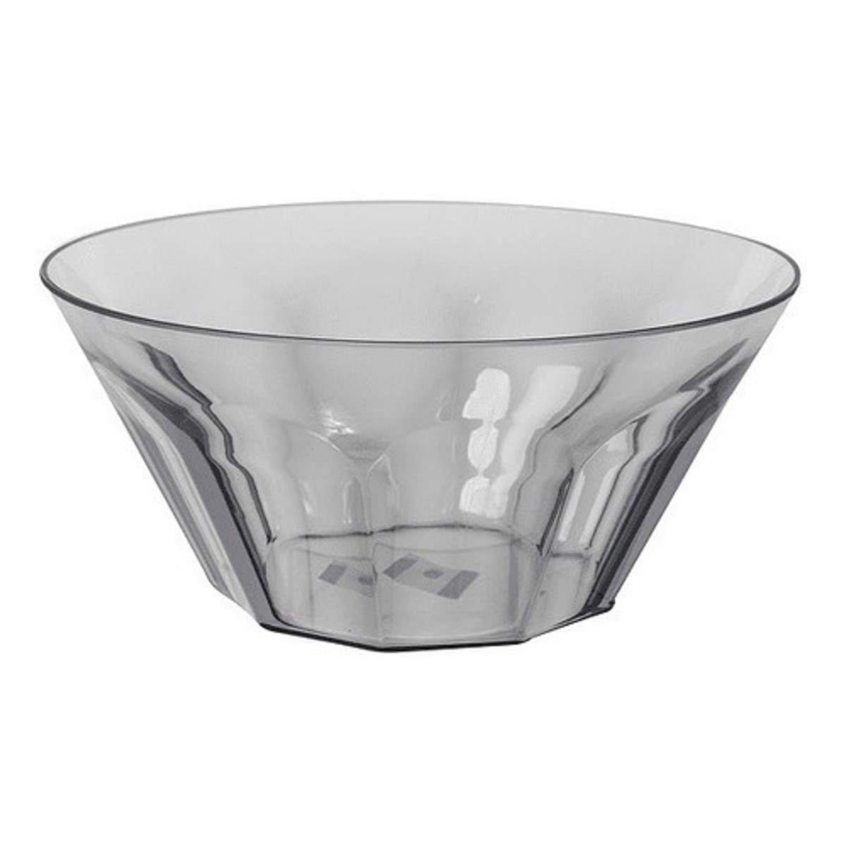 Tazón Acrílico Transparente Gris