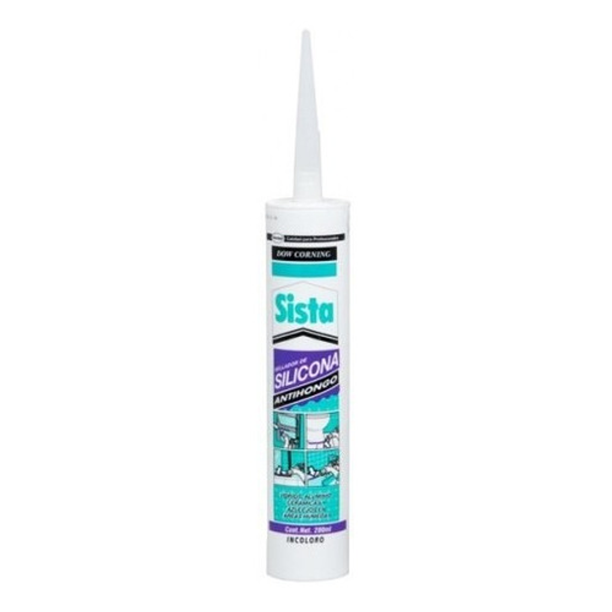 Silicona Sista Antihongos Transparente Por 280 Ml