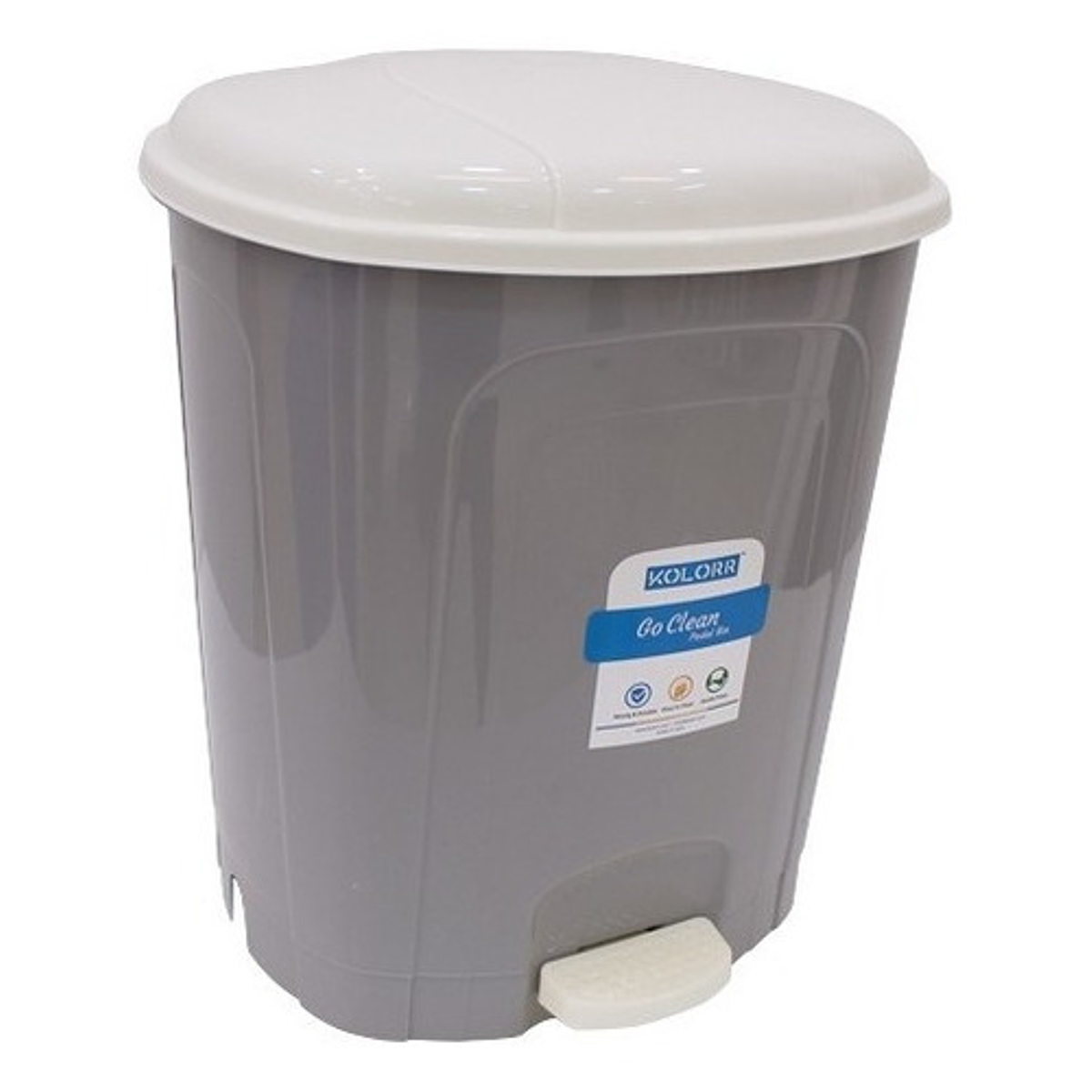 Basurero Gris Con Pedal 23 Lt