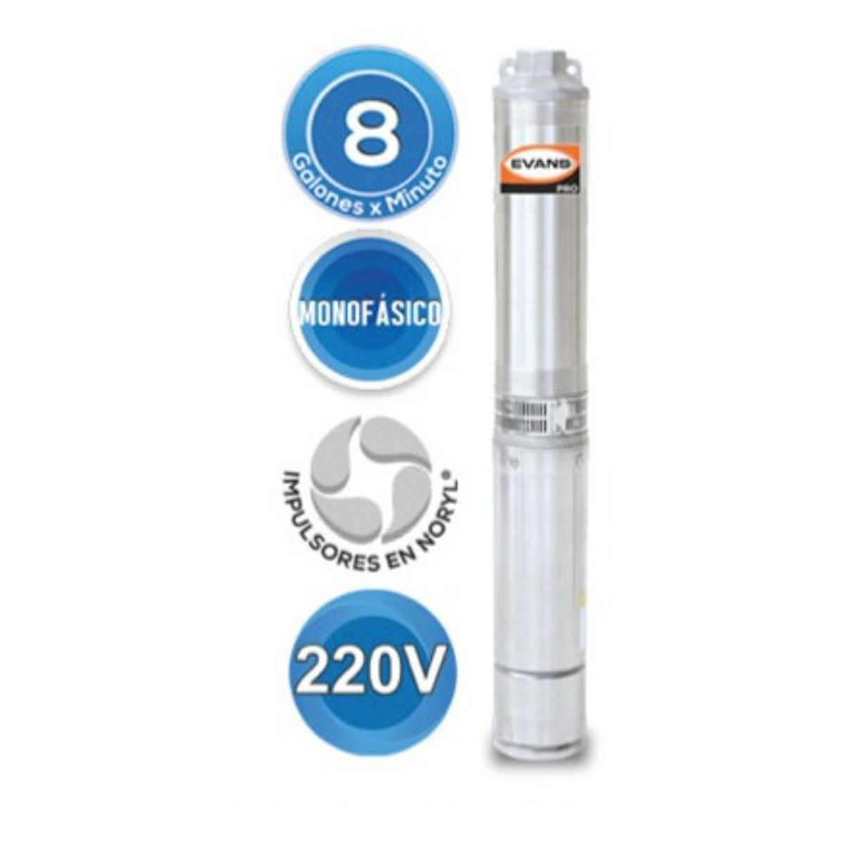 Bomba Sumergible Para Pozo Profundo De 1hp - 220v