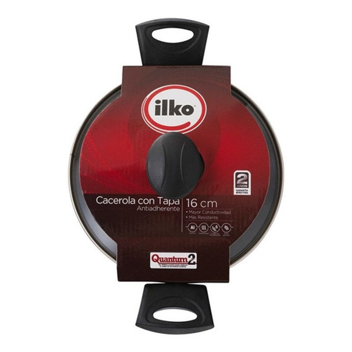 Cacerola Con Tapa 16 Cm Antiadherente Ilko