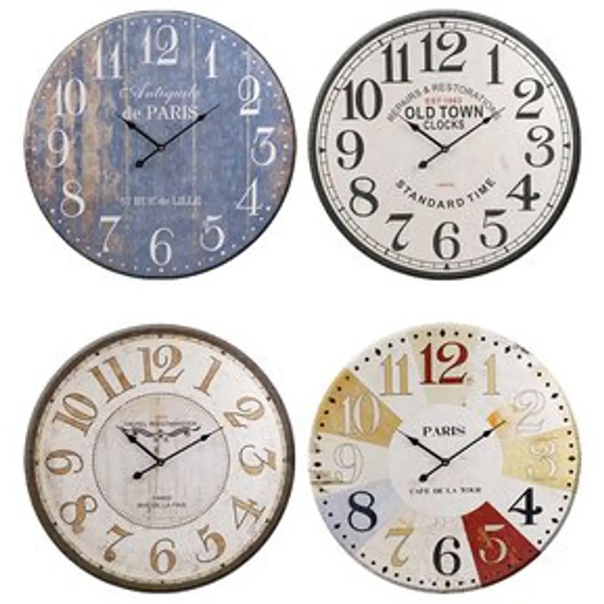 Reloj De Madera Redondo Diseño Surtido