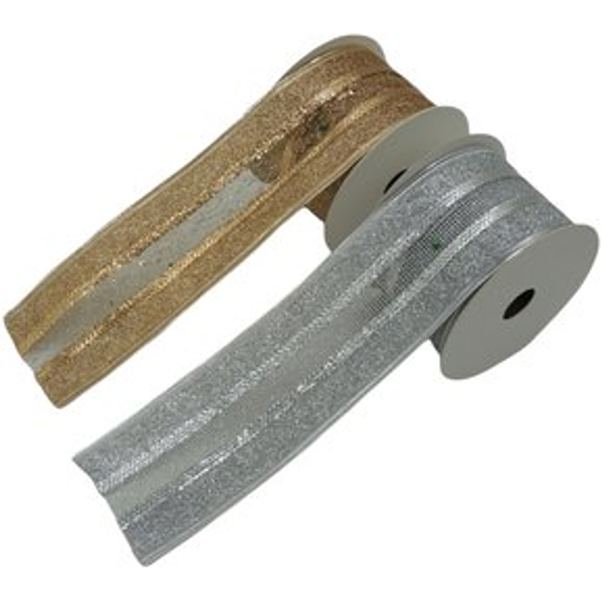 Cinta Escarchada De 2 Líneas Surtido (Dorado, Plateado)