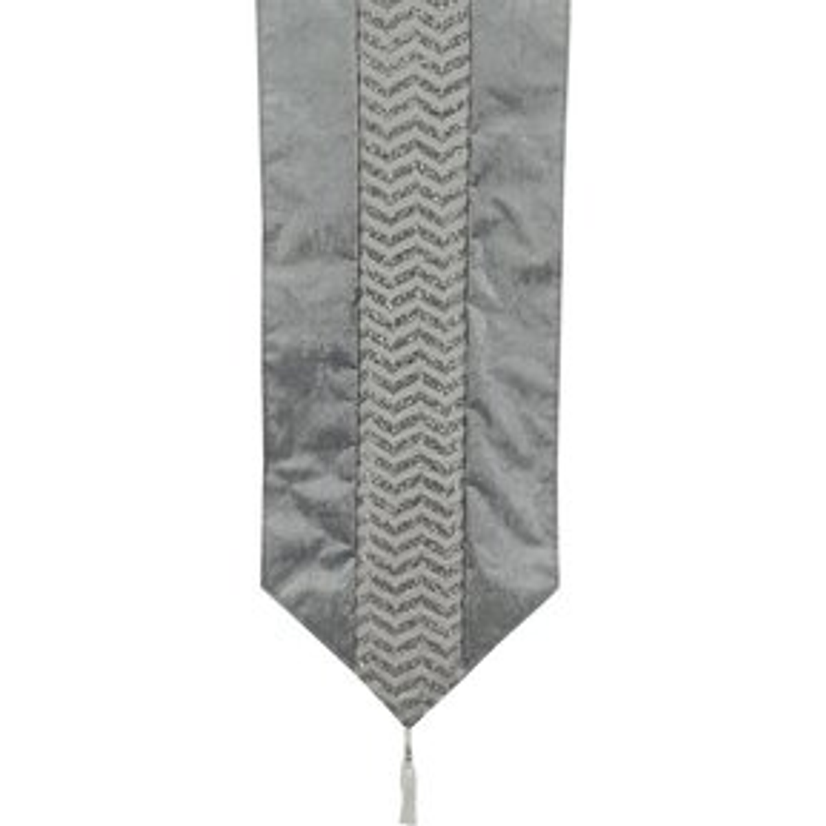 Camino De Mesa Plateado Con Escarcha Plateada De 183 X 35 Cm