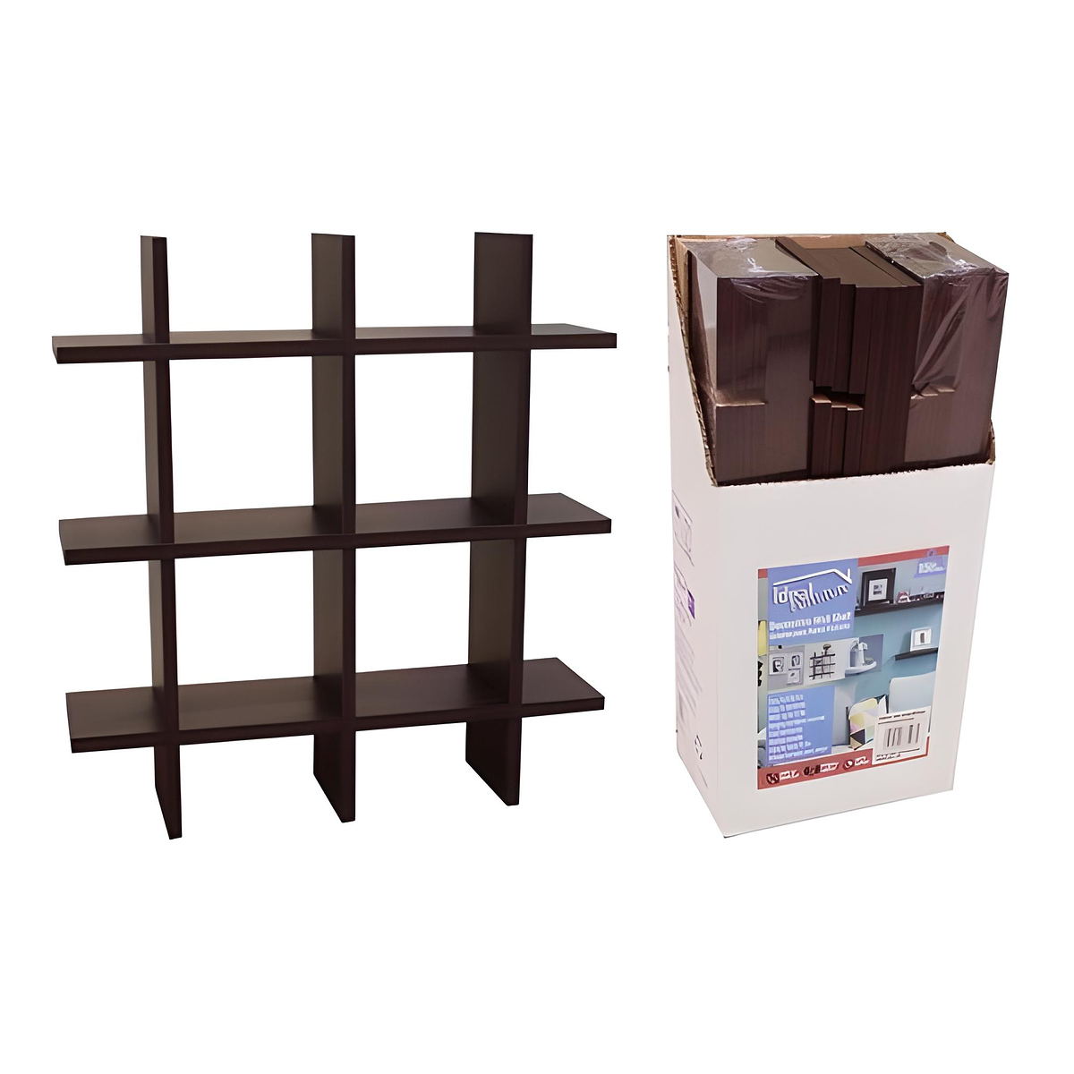 Repisa Pared Wengue 60 X 15 X 60 Cm