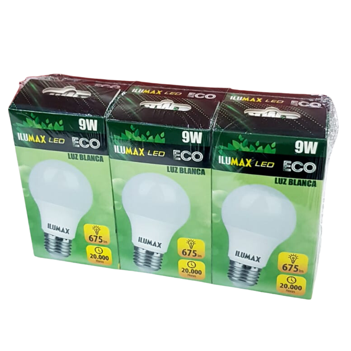 Bombillo Led Bulbo 9W E27 20000H Eco X 3 Unidades