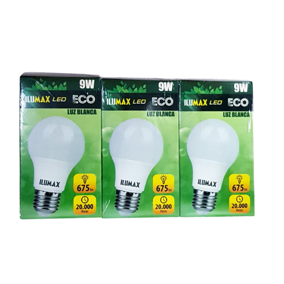 Bombillo Led Bulbo 9W E27 20000H Eco X 3 Unidades