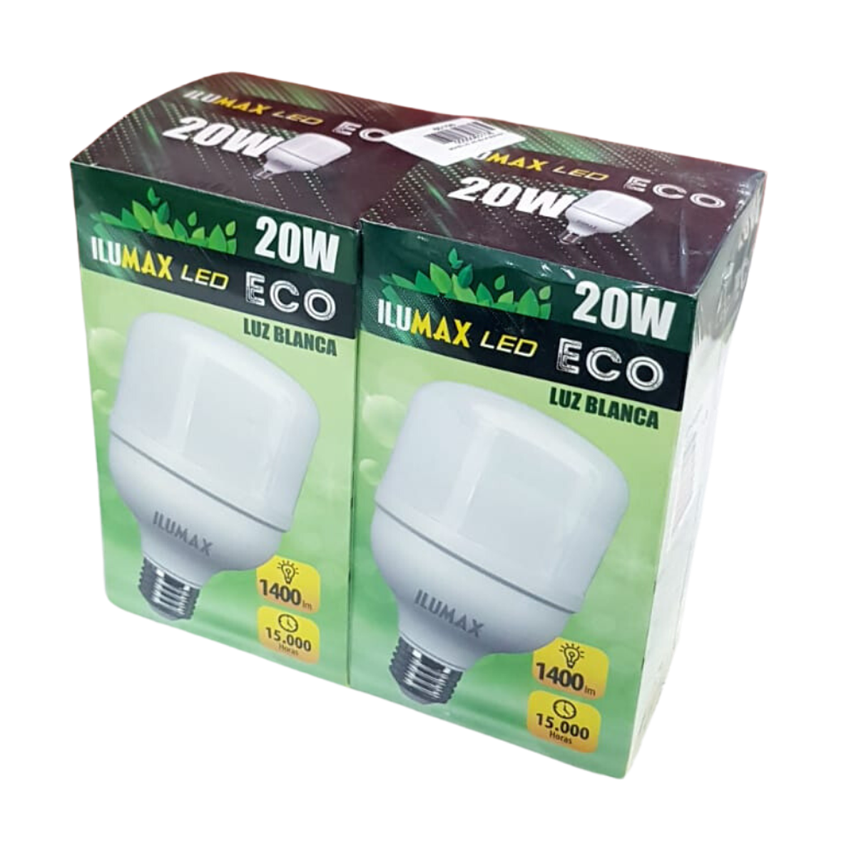 Bombillo Led Bulbo 20W E27 Alta Potencia Eco X 2 Unidades