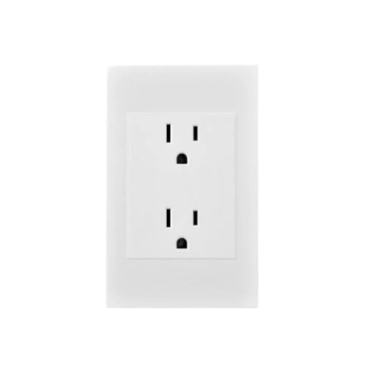 Toma Doble Polo Tierra Premium White