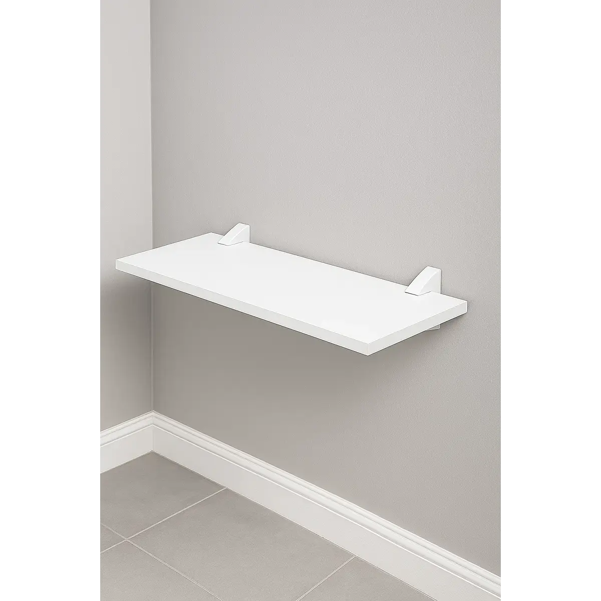 Repisa Recta Concept con Soporte Blanco 1,5x20x40cm Prat-k