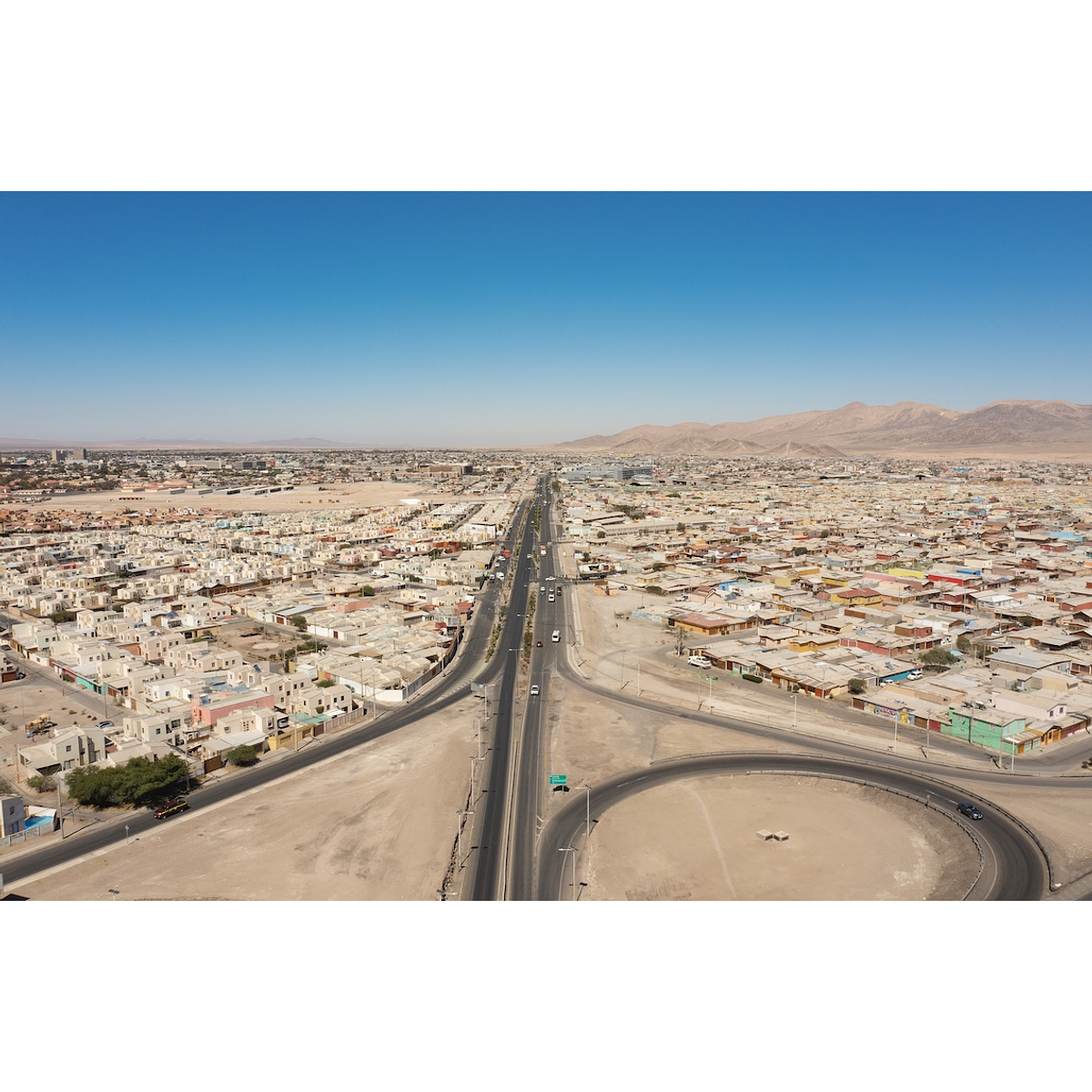 foto aerea Calama Ciudad de Chile