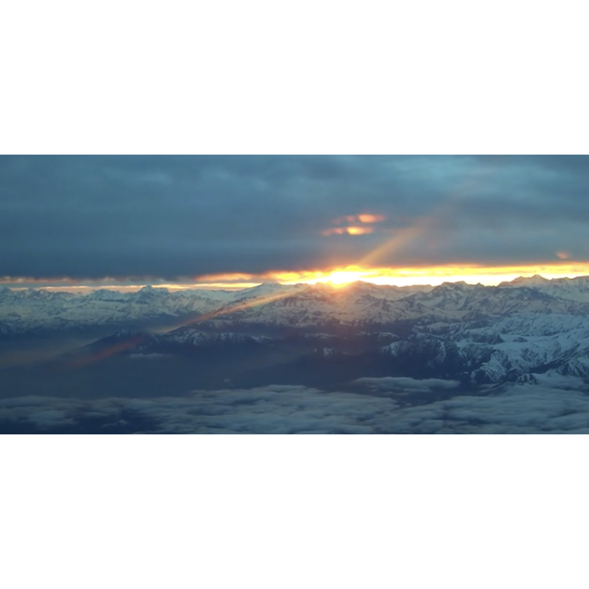 Video Aereo Amanecer cordillera de los Andes, Chile