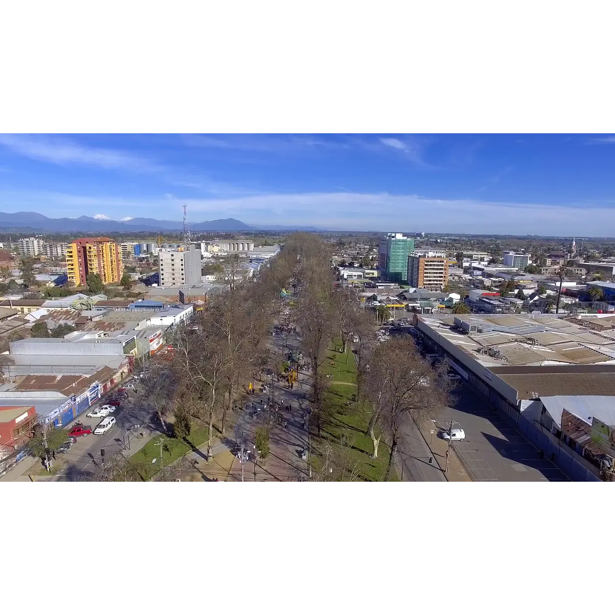 Video Aéreo de Curicó, Alameda otoño