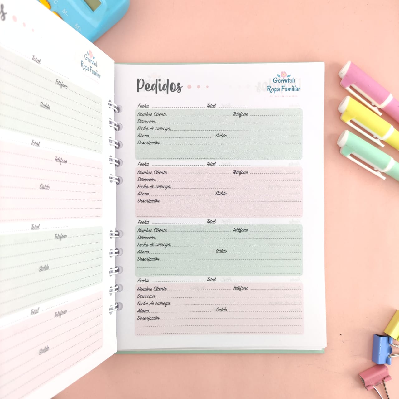 Planner Pyme para pedidos