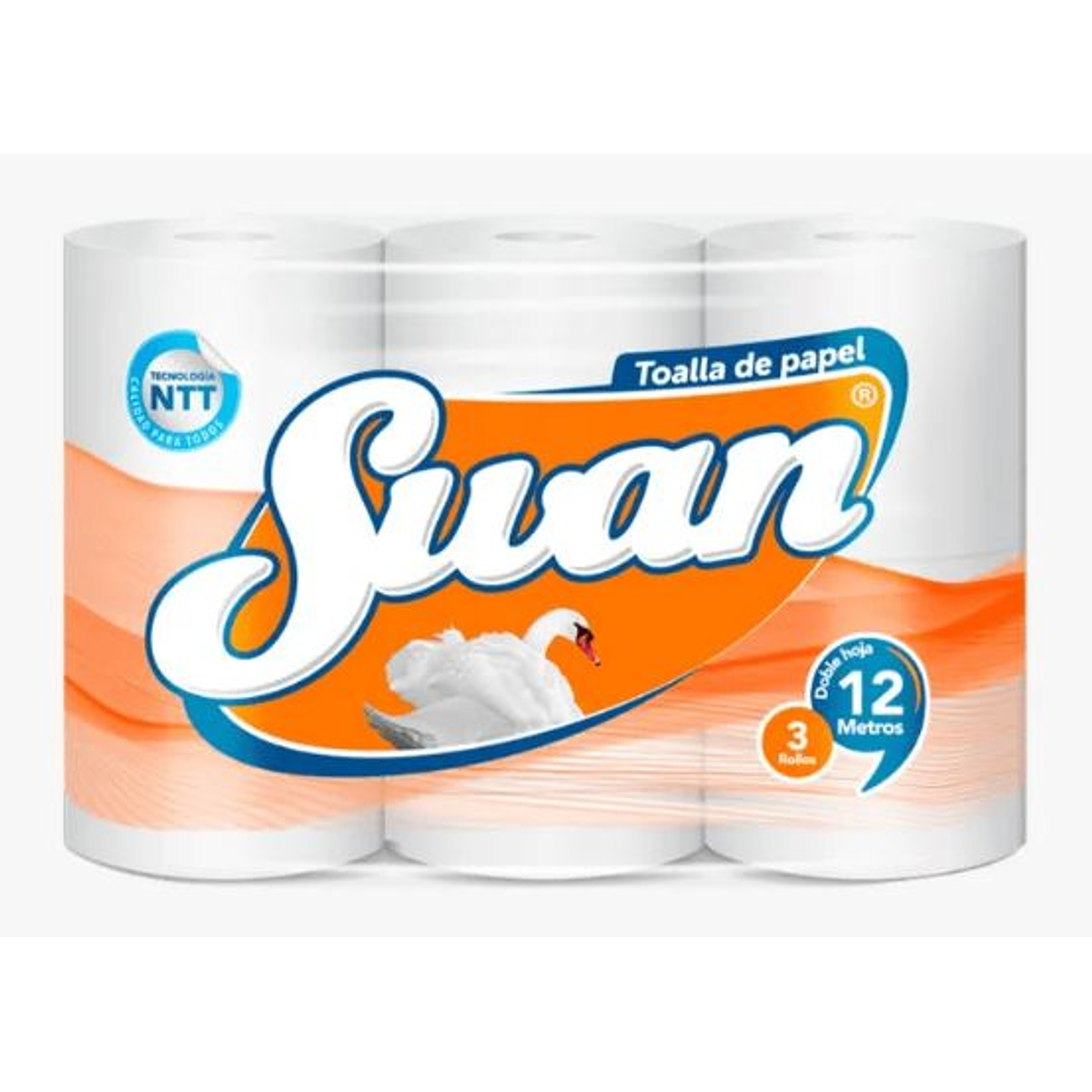 PAPEL ABSORVENTE 3 ROLLOS SWAN CLÁSICA