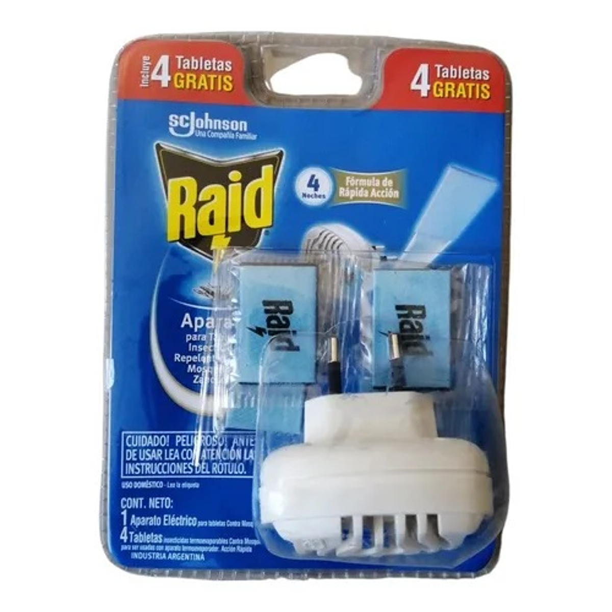 INSECTICIDA ELECTRICO MOSQUITOS Y ZANCUDOS DISPOSITIVO RAID