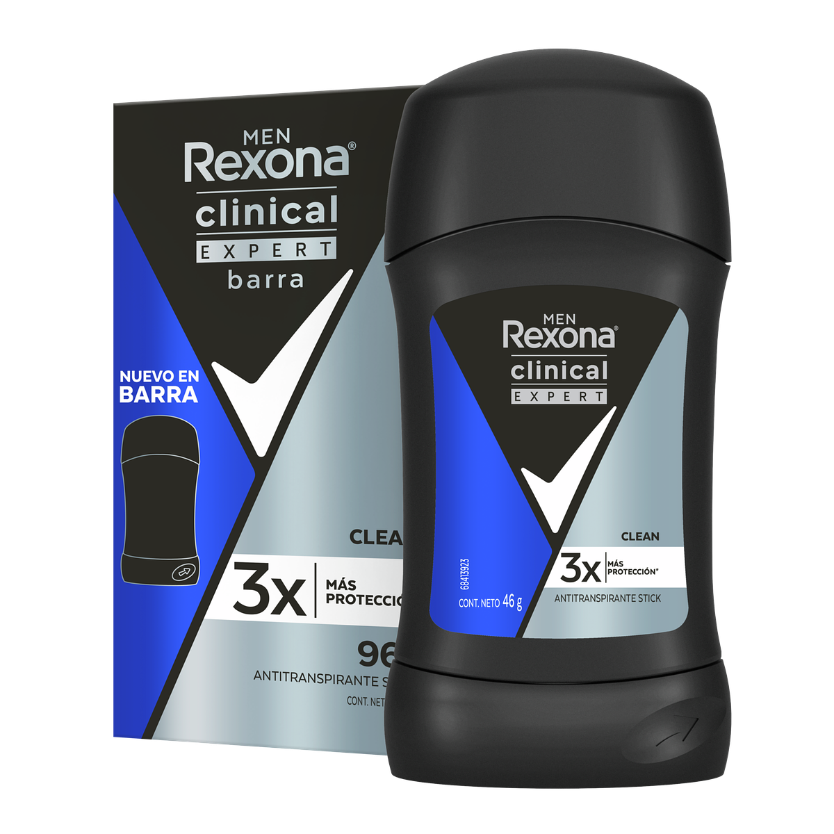 DESODORANTE Y ANTITRANSPIRANTE REXONA CLINICAL BARRA MEN