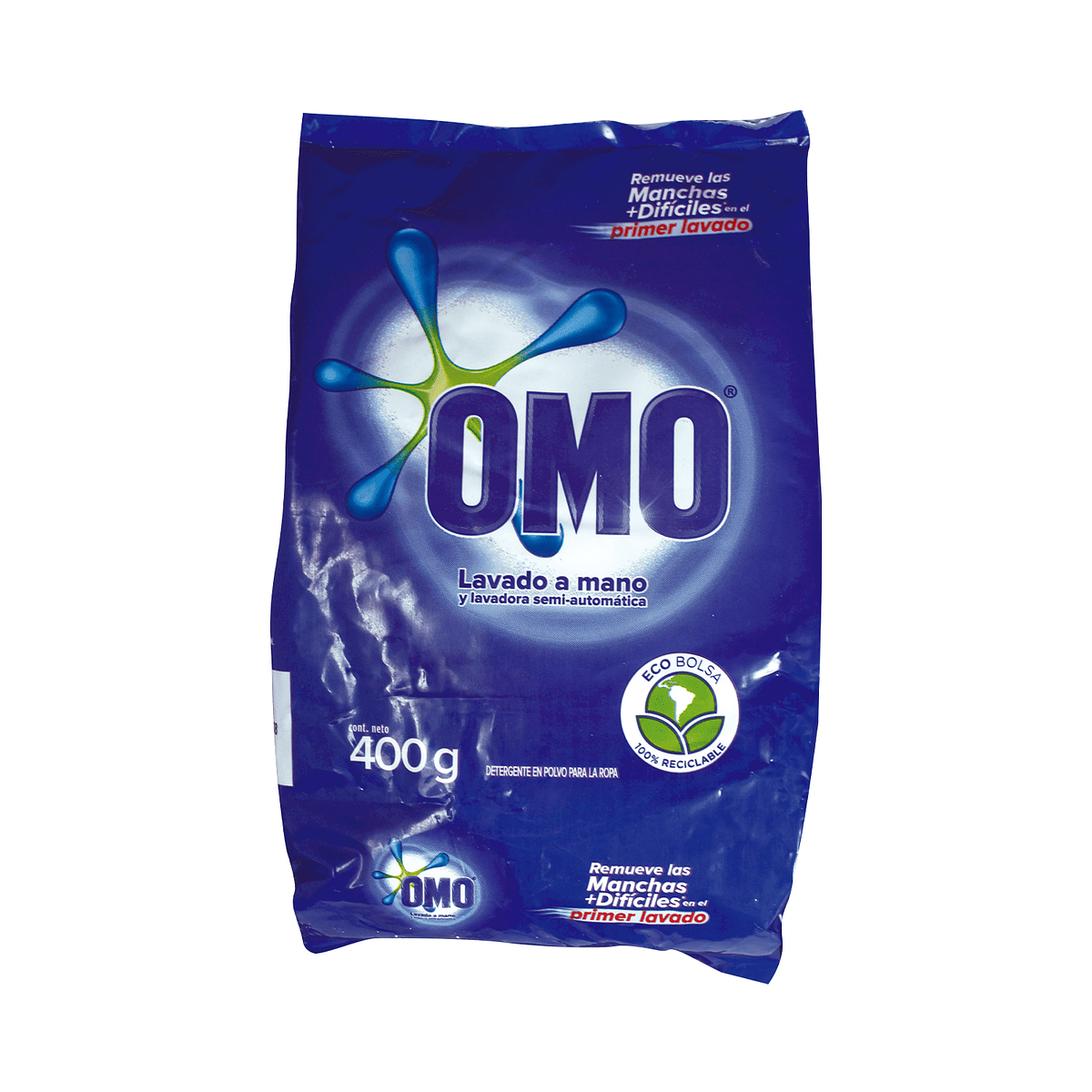 DETERGENTE EN POLVO OMO LAVADO A MANO BOLSA 400 ML