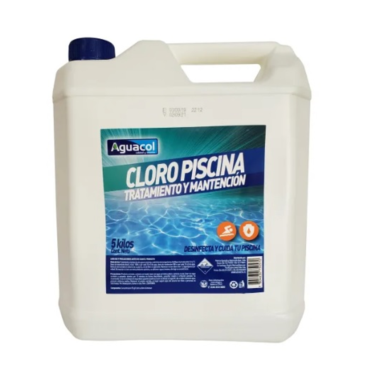 CLORO LIQUIDO PARA PISCINA 5 LITROS AGUACOL