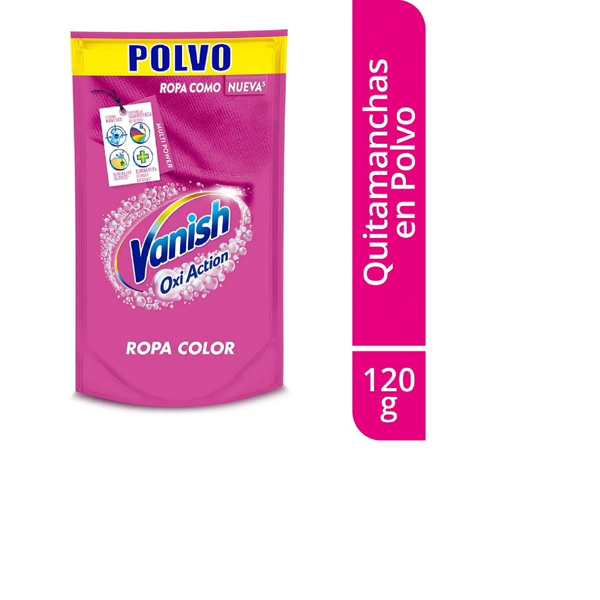 VANISH QUITAMANCHAS EN POLVO ROPA COLOR 120 G