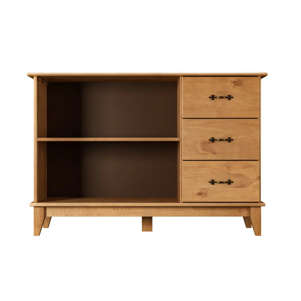 Buffet de madera 120 cm. 3 cajones y 2 puertas