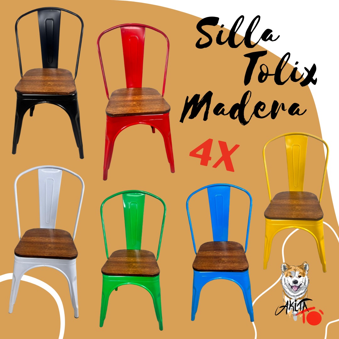 PACK Silla Tolix Madera