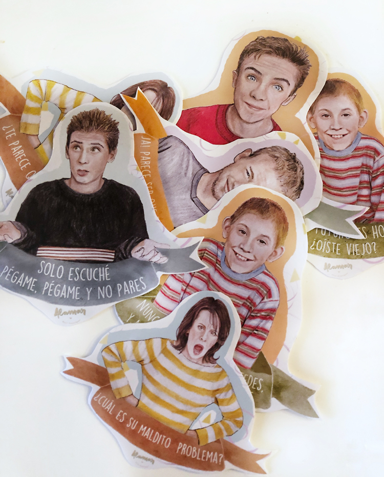 SET 8 STICKERS MALCOLM IN THE MIDDLE