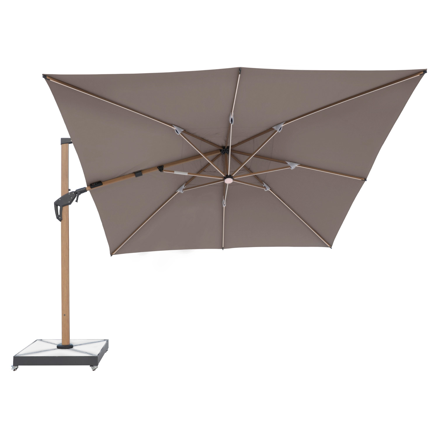 Combo Parasol Alcazar Beige 3*3 + Estufa de Patio Inferno | Alcazar