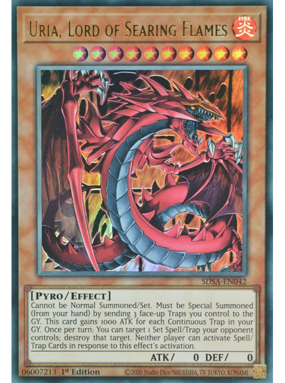 Uria, Lord of Searing Flames - SDSA-EN042 - Ultra Rare